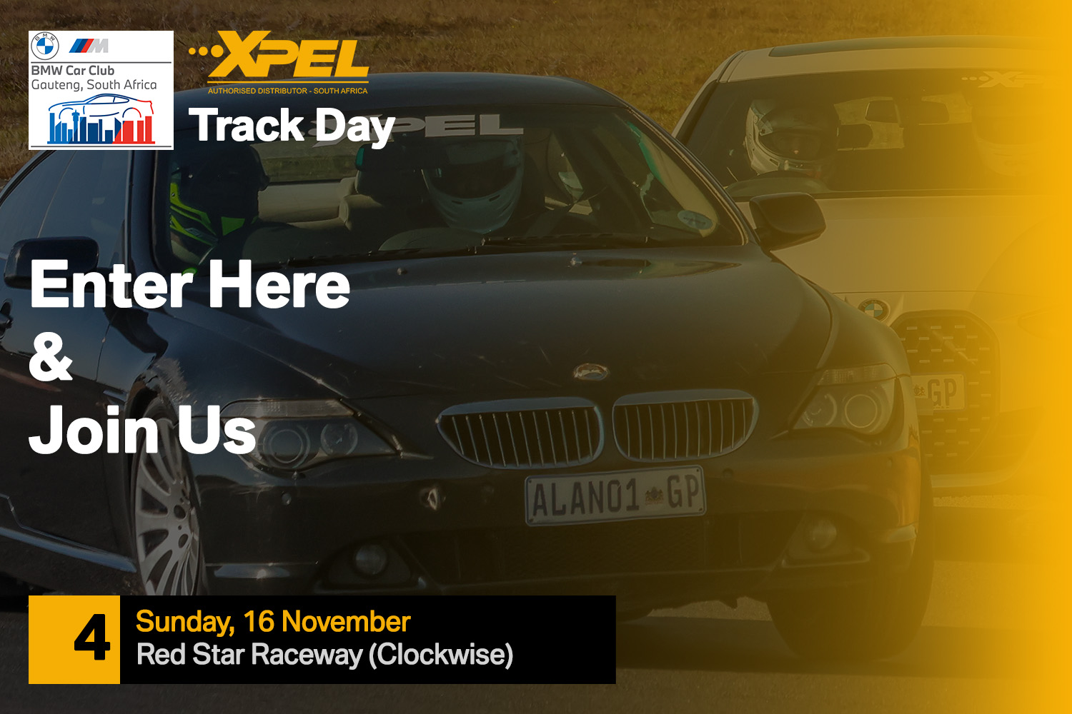 Enter our XPEL South Africa BMW Car Club Gauteng Track Day at Red Star ...